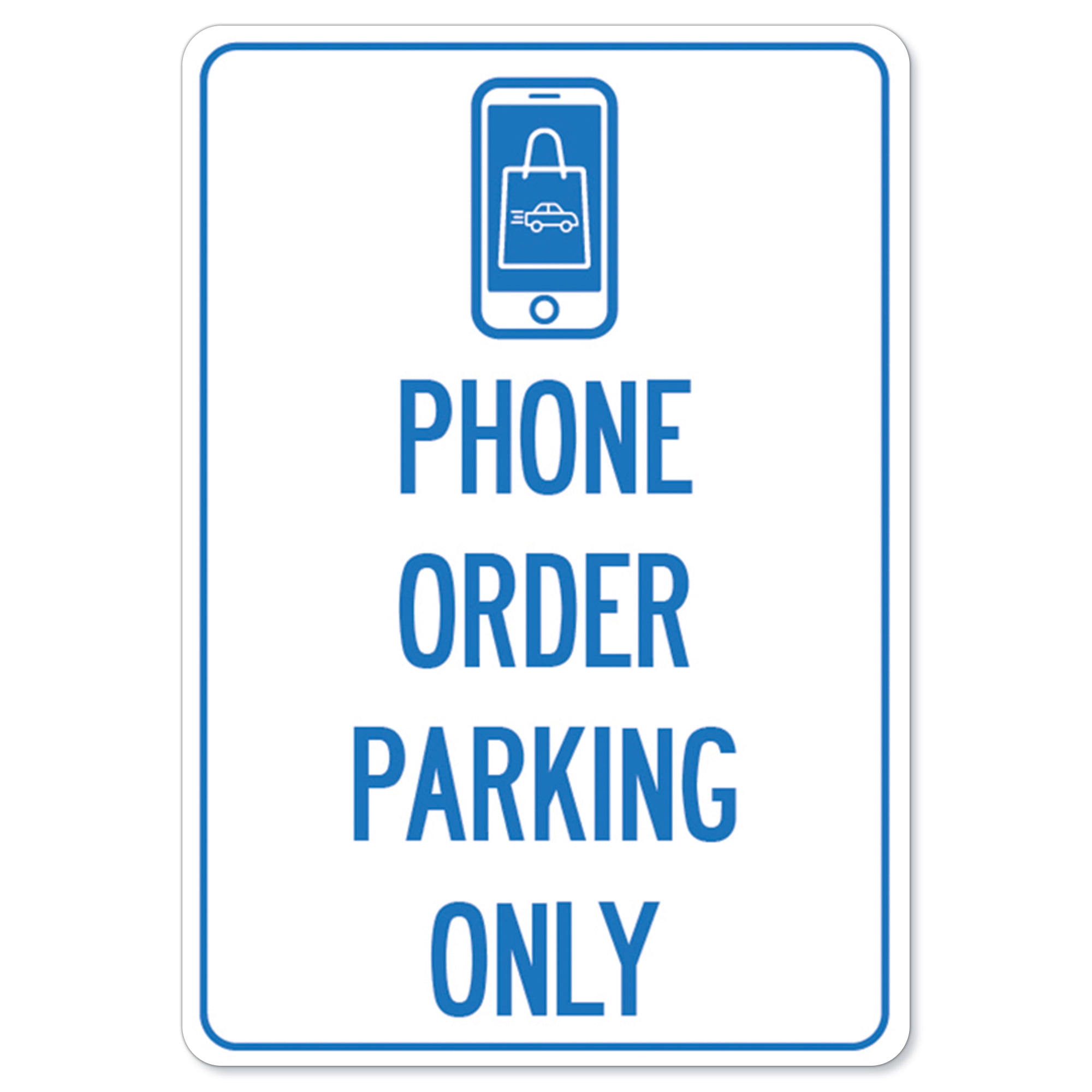 Public Safety Sign - Phone Order Parking Only | Peel And Stick Wall ...
