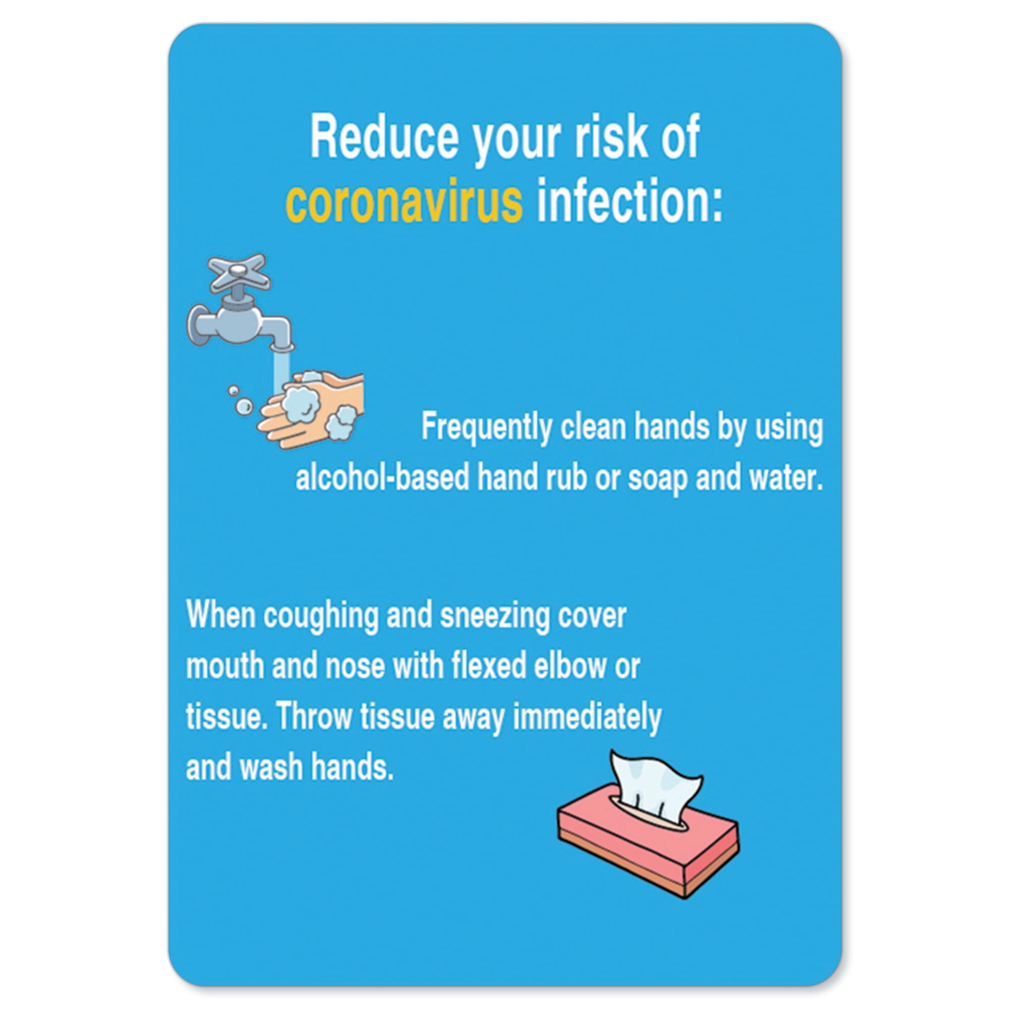 Public Safety Sign - Reduce Your Risk | Peel And Stick Wall Graphic ...