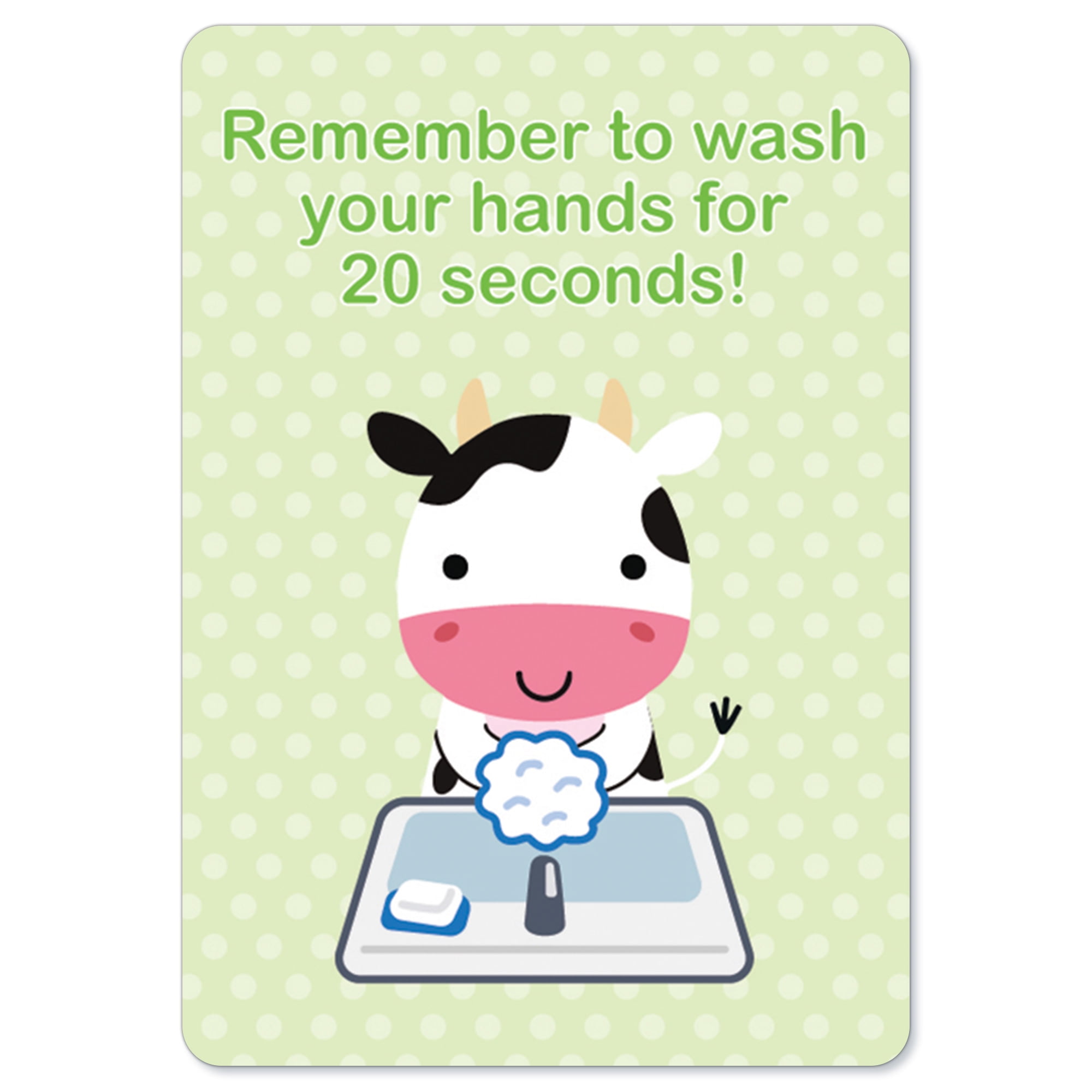 Public Safety Sign - Remember To Wash Your Hands For 20 Seconds | Vinyl ...