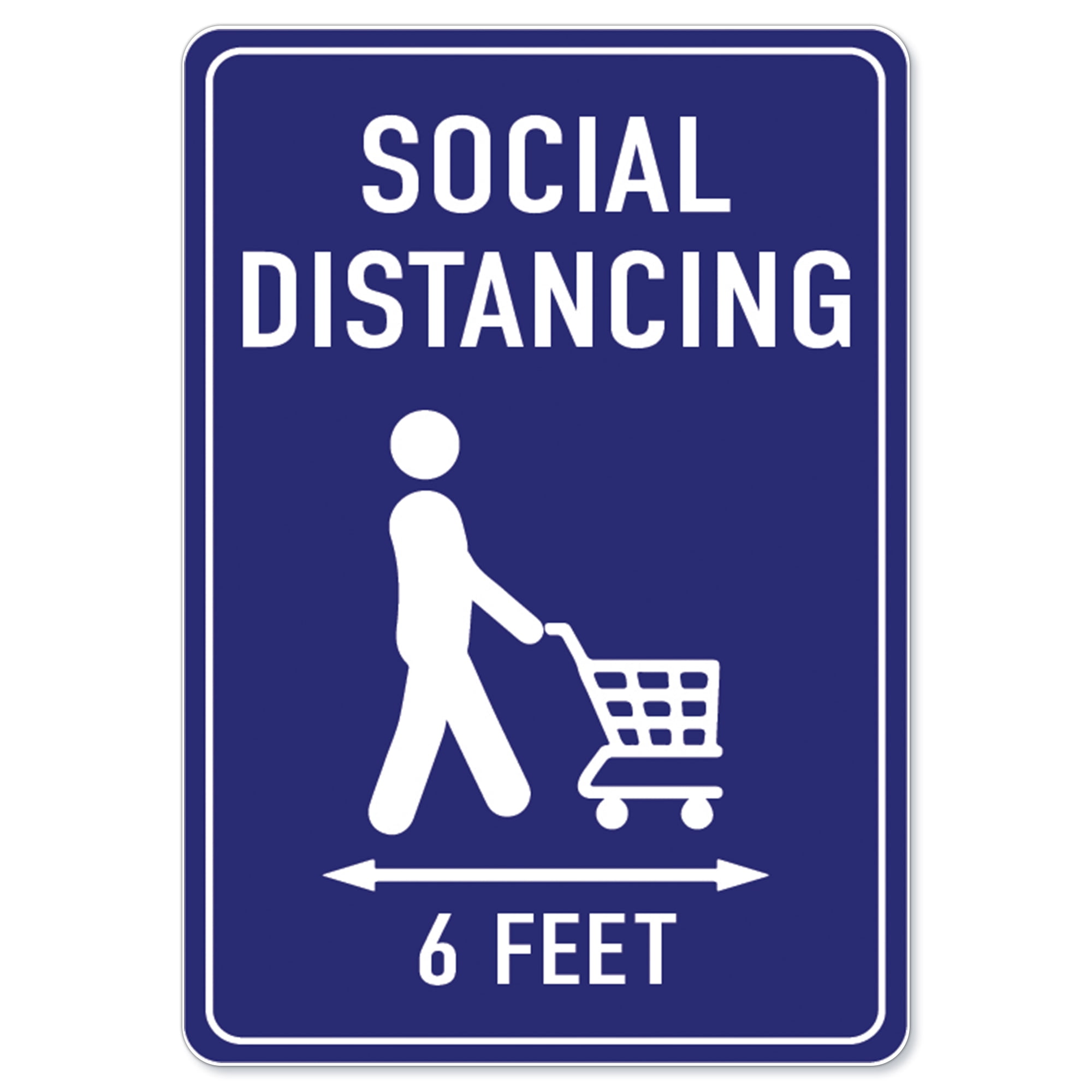 Public Safety Sign - Social Distancing 6 Feet | Vinyl Decal | Protect ...