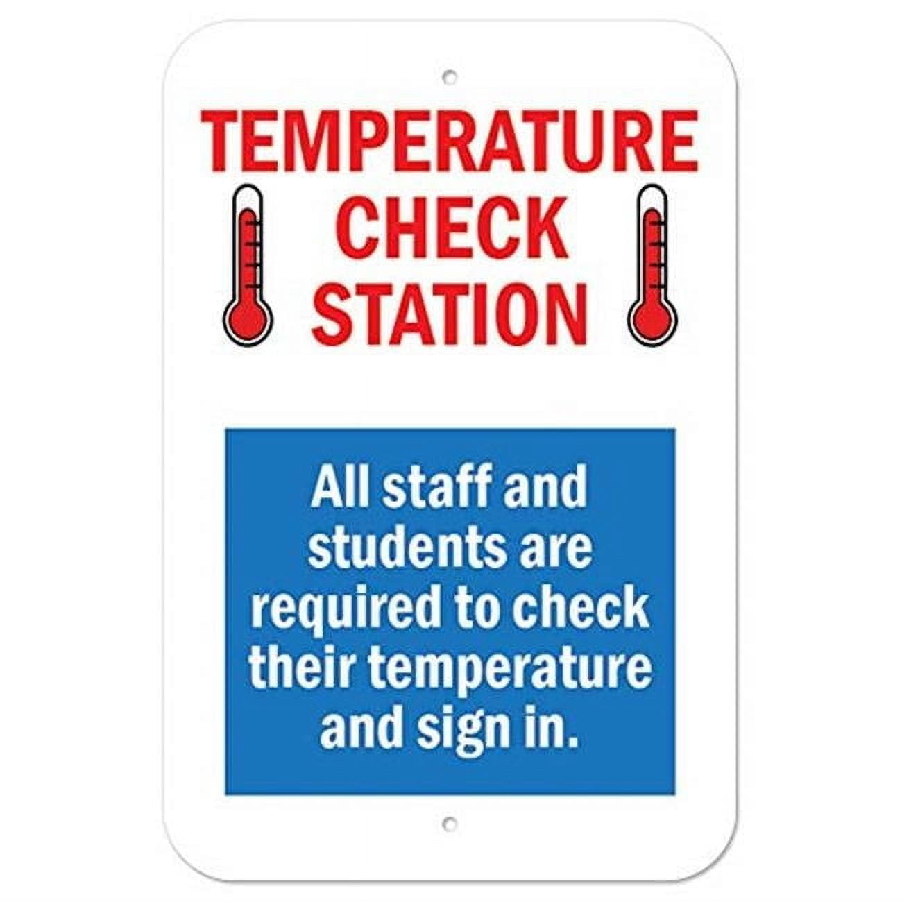 Public Safety Sign - Temperature Check Station - Walmart.com
