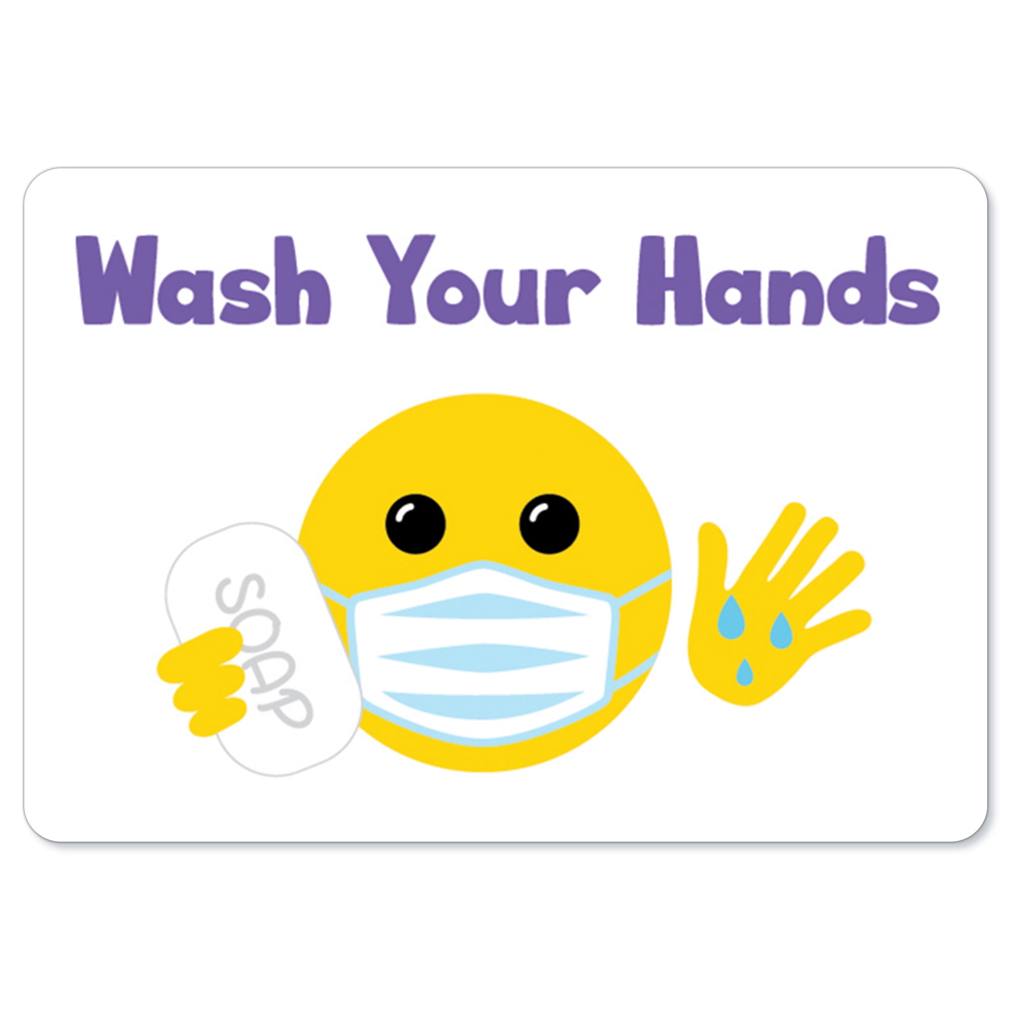 Public Safety Sign - Wash Your Hands | Peel And Stick Wall Graphic ...