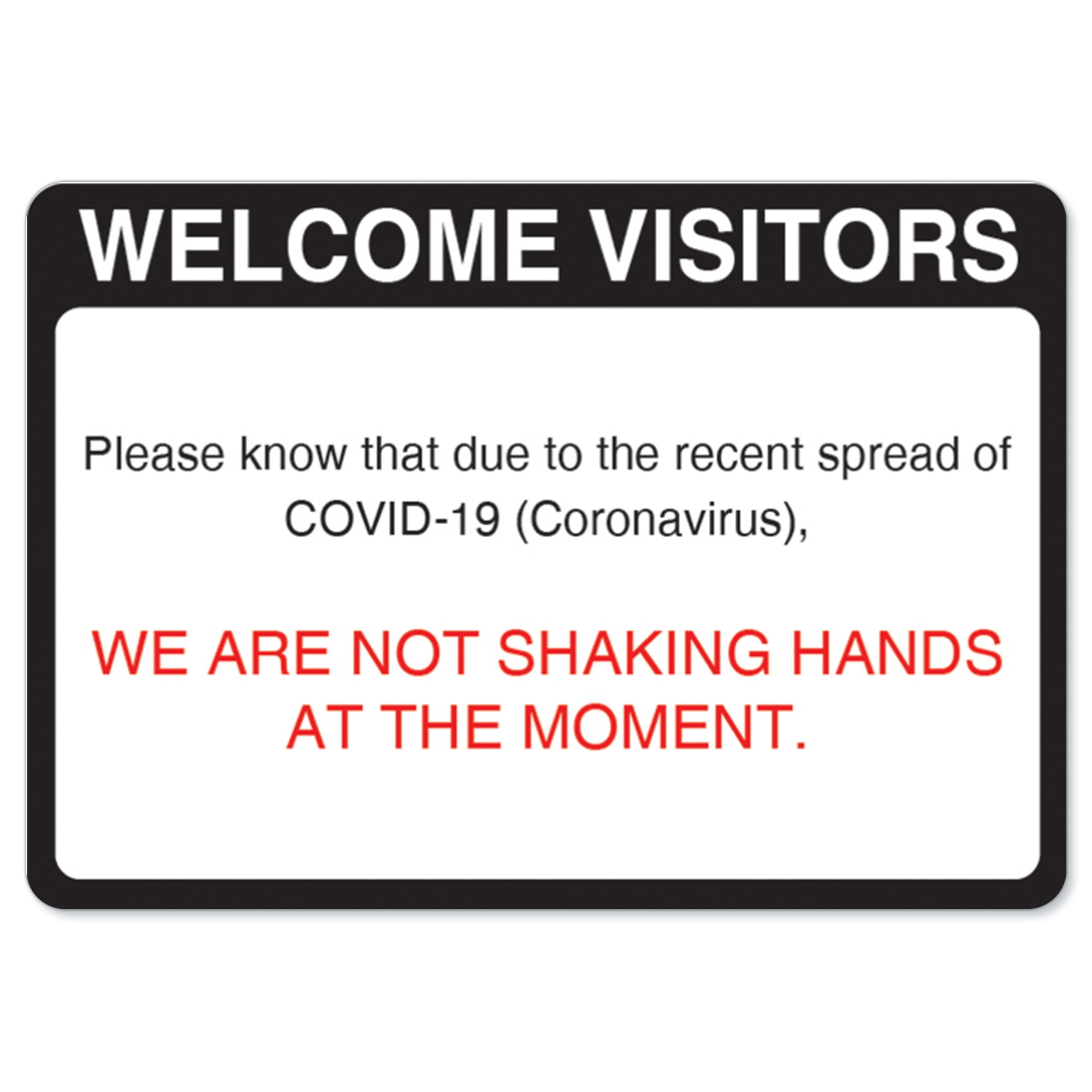 Public Safety Sign - Welcome Visitors | Vinyl Decal | Protect Your ...