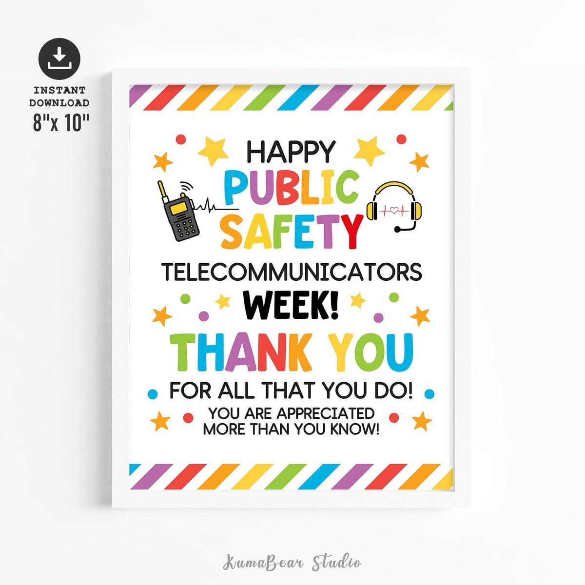 Public Safety Telecommunicators Week Poster Printable ...