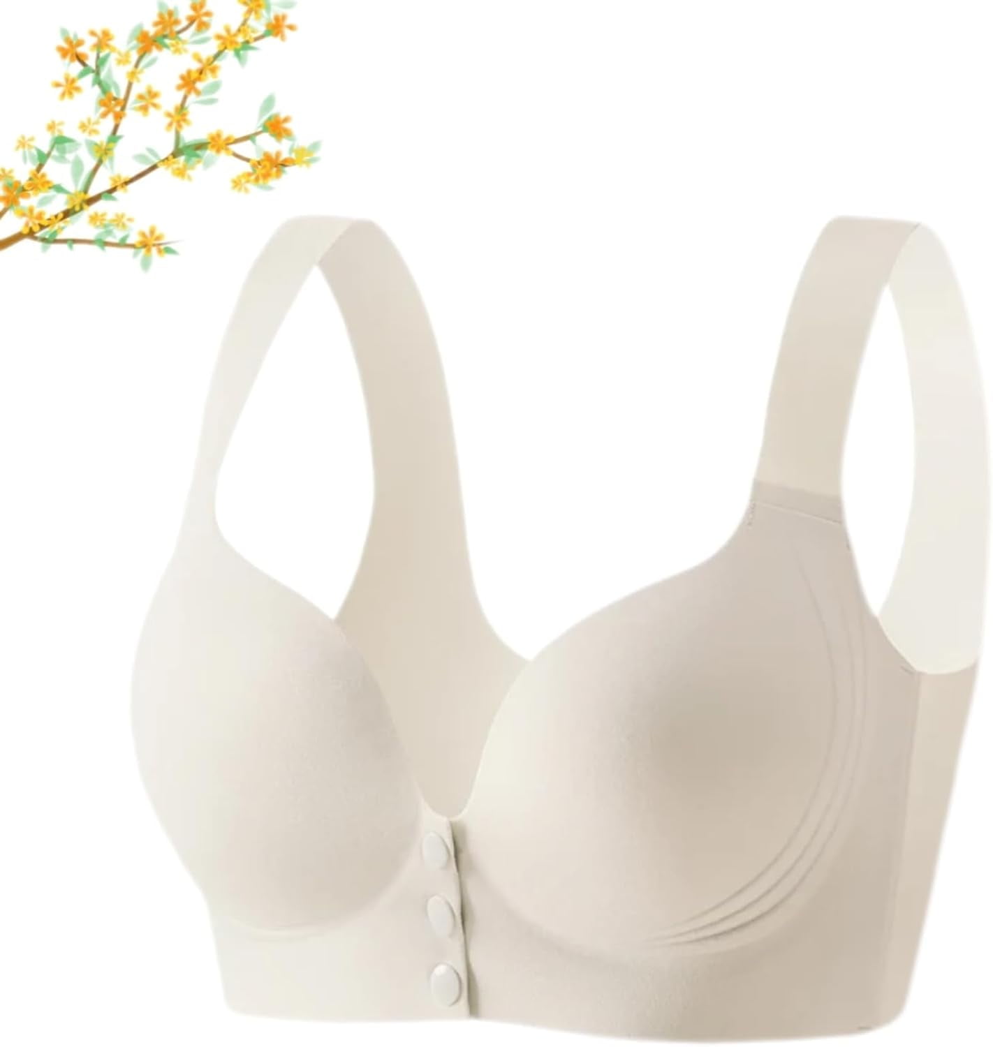 Pubyfun Grishay Front Button Lift Bra, Dotmalls Bra, Snap Front Hook ...