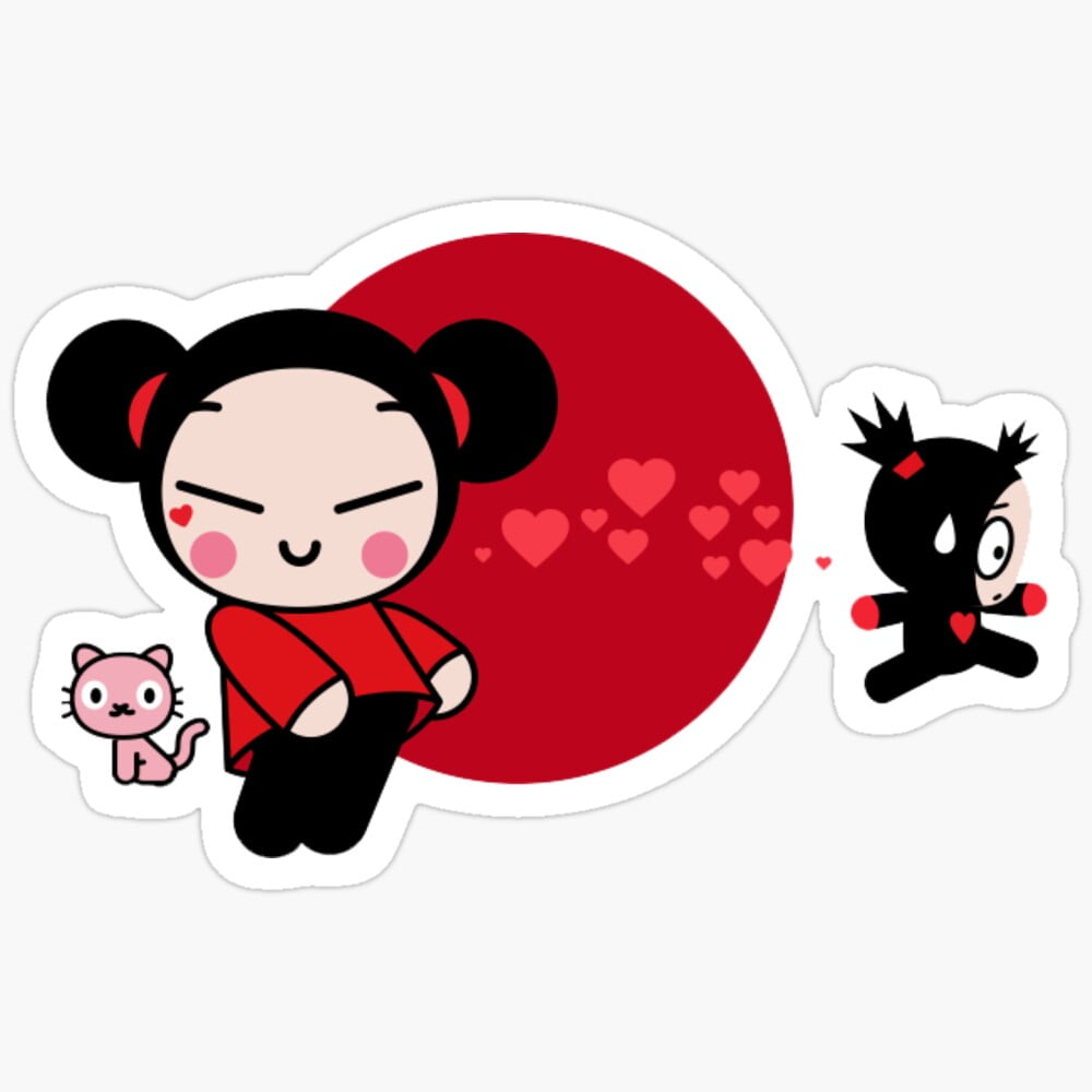 Pucca And Garu Sticker Phone Decal Water Bottle Stickers Car Decals ...