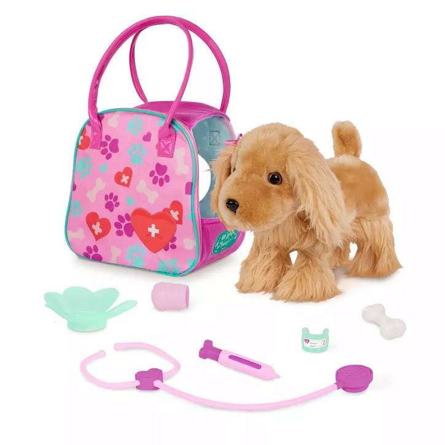 Pucci Pups Cocker Spaniel & Vet Care Carrier Play Set - Walmart.com