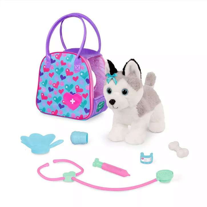 Pucci Pups Husky & Vet Care Carrier Play Set - Walmart.com