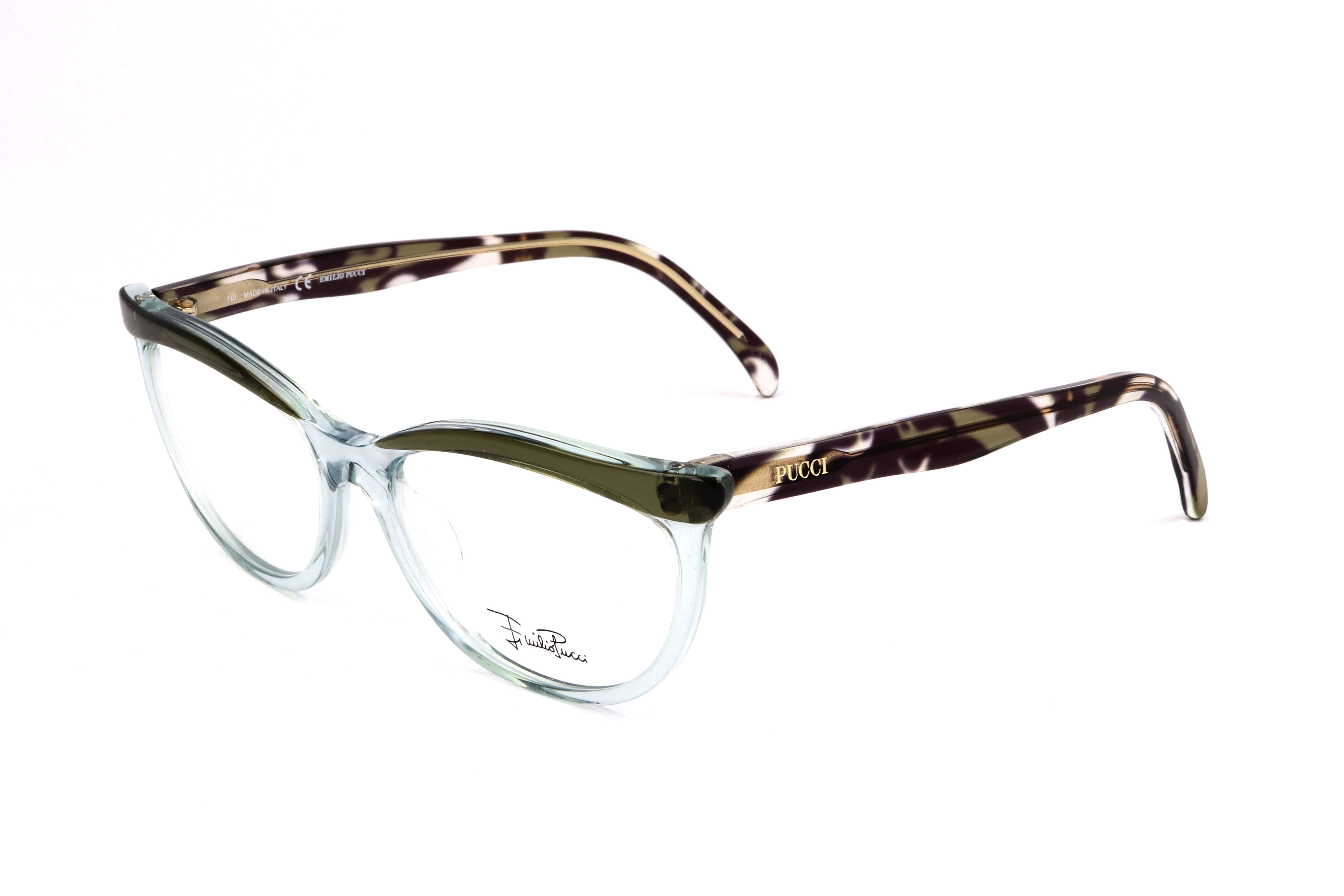Pucci eyeglasses EP2681 WOMAN 52/16/140 340 GREEN / AQUA - Walmart.com