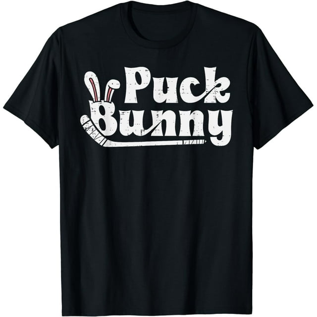 Puck Bunny Ice Hockey Stick Cute Player Men Women Girls T-Shirt ...