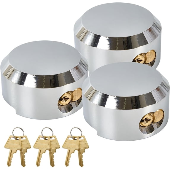 Puck Locks for Trailers Keyed Alike Hidden Shackle Padlocks Heavy Duty ...