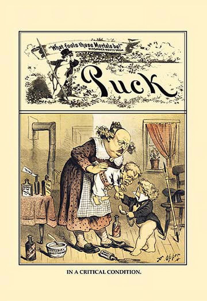 Puck Magazine: In a Critical Condition Fine art canvas print (20" x 30 ...