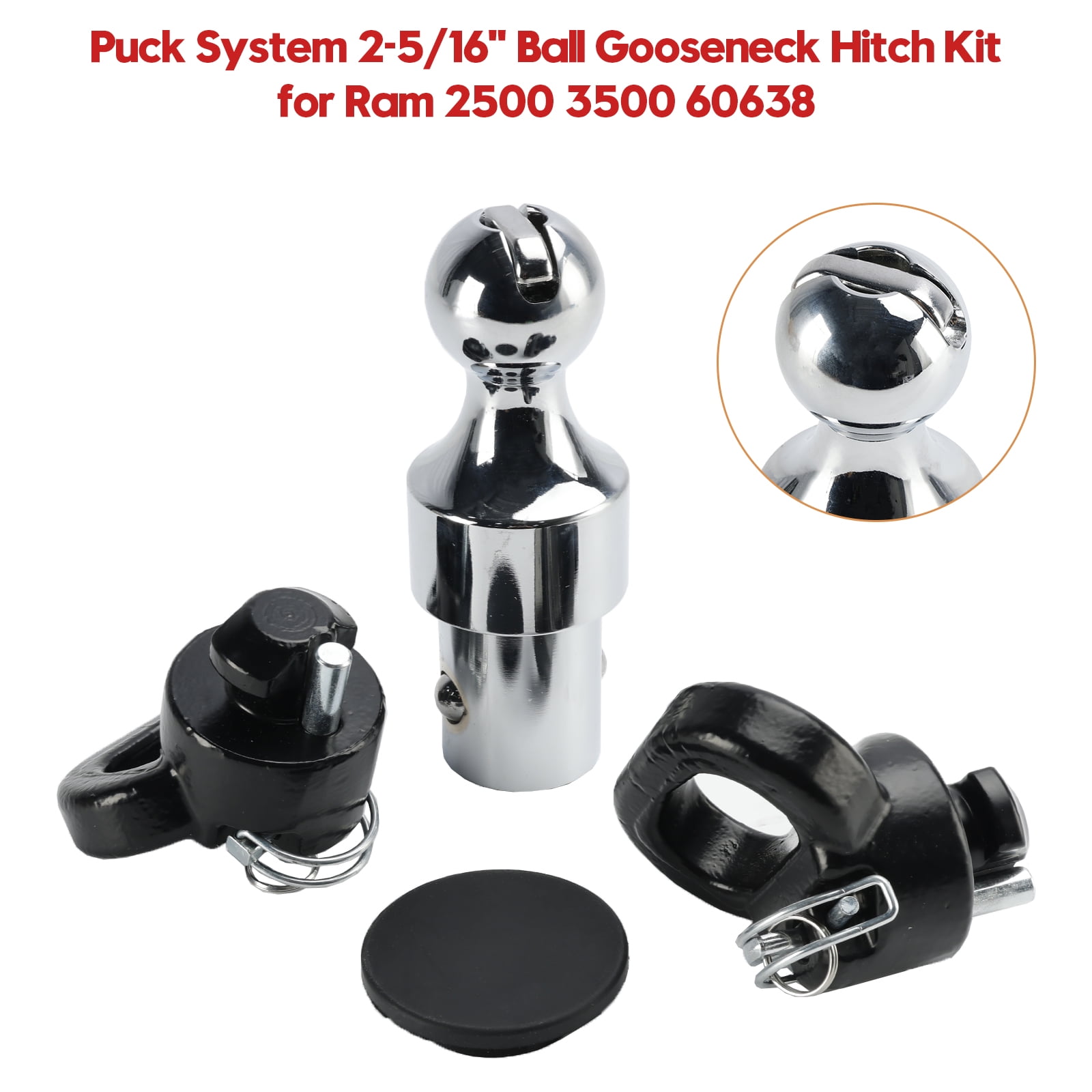 Puck System 2-5/16" Ball Gooseneck Hitch Kit for Ram 2500 3500 60638 ...