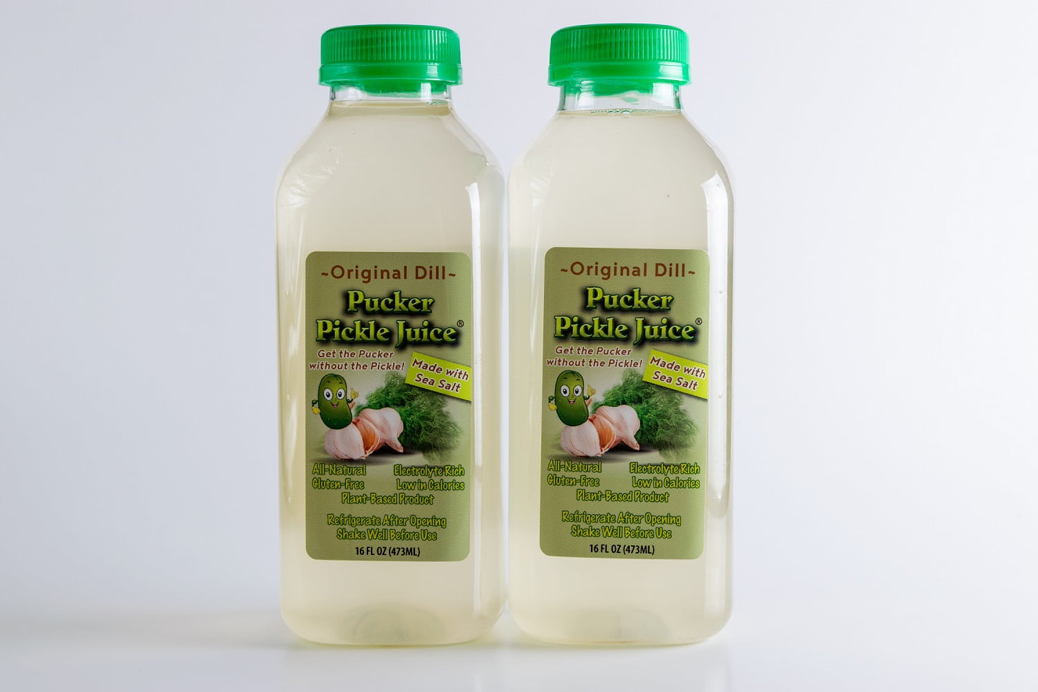 Pucker Pickle Juice 2 pack of Original Dill Flavor in 16 ounce bottles ...