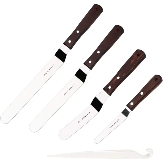 Puckway Kitchen Offset Spatulas Set 4 6 8 10 Inch Cake Icing Decorating ...