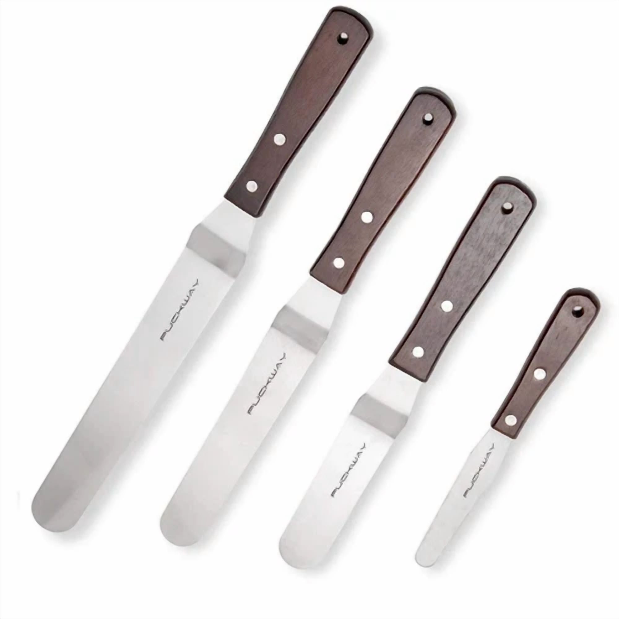 Puckway Offset Cake Icing Spatula Set Of 4- Professional Stainless ...