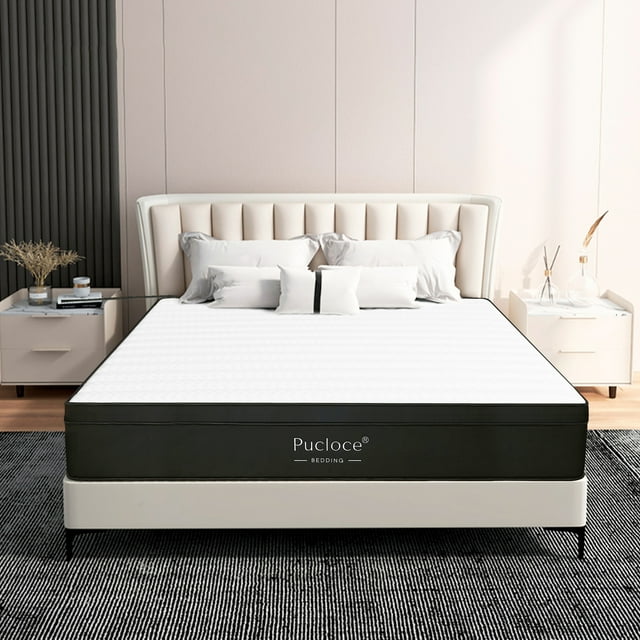 Pucloce Queen Mattress, 10 Inch Memory Foam Mattress Queen Size ...