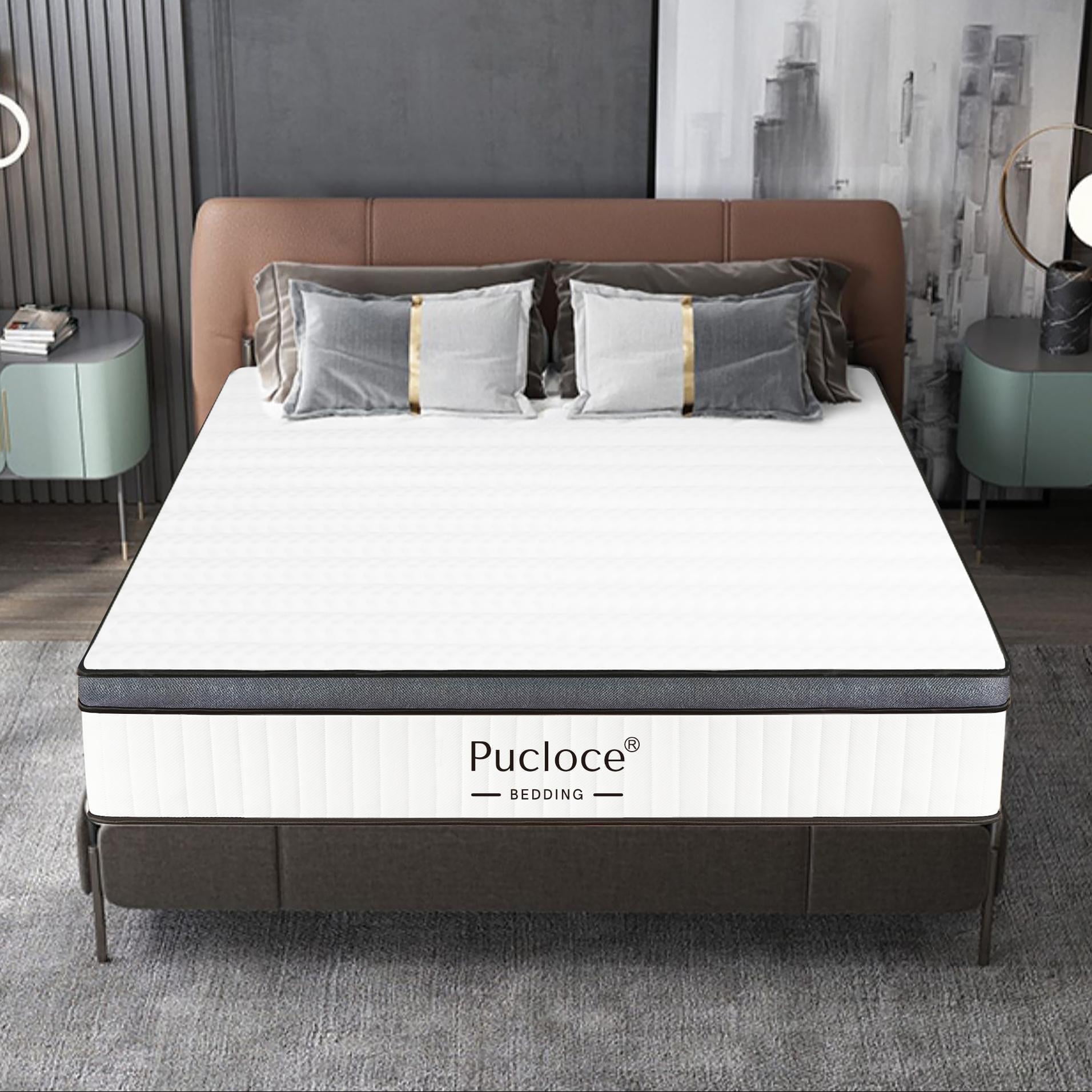 Pucloce 12 Inch Queen Mattress, Memory Foam Hybrid Innerspring, Boxed ...