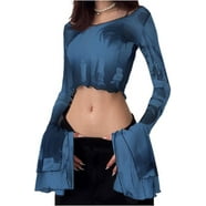 Women Fashion Sexy Sheer T Shirt Mesh Top Transparent Tops - Walmart.com