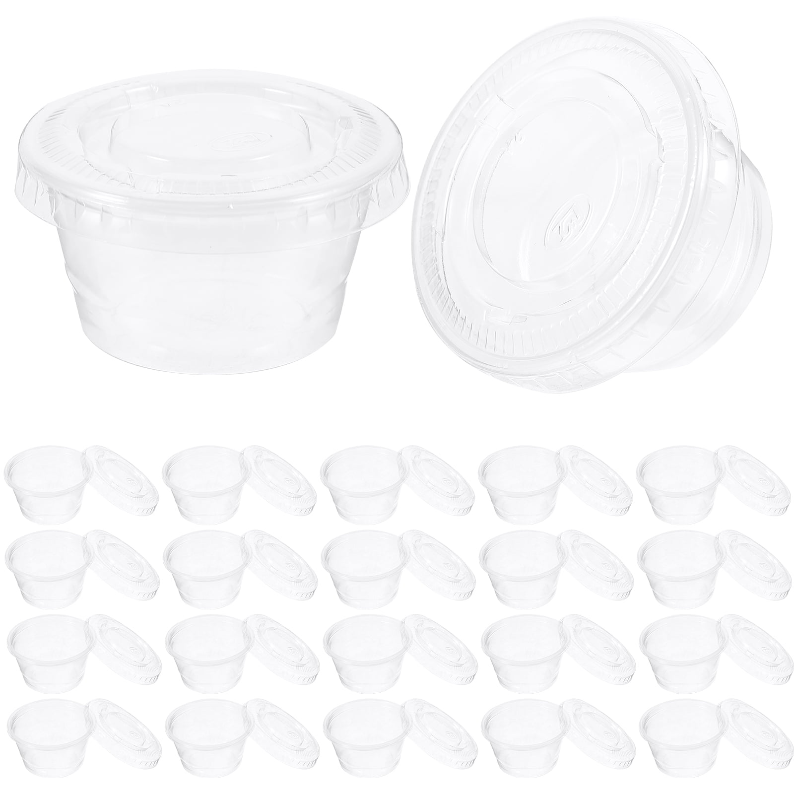 Raindrops Disposable Cups With Lids Sauce Cup PP 100Pcs - Walmart.com