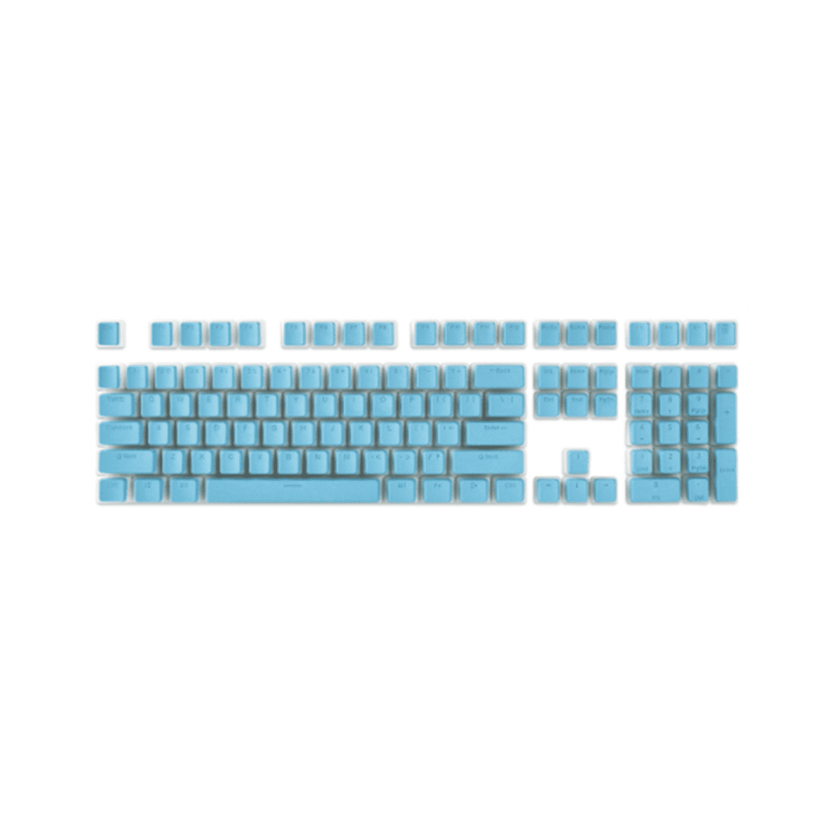 Pudding Keyboard Hat Box Mechanical Keyboard (Light Blue) - Walmart.com