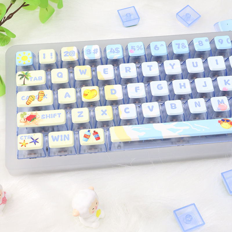 Pudding Keycap PBT Keycap Set of Full Key PBT Keycap Translucent ...