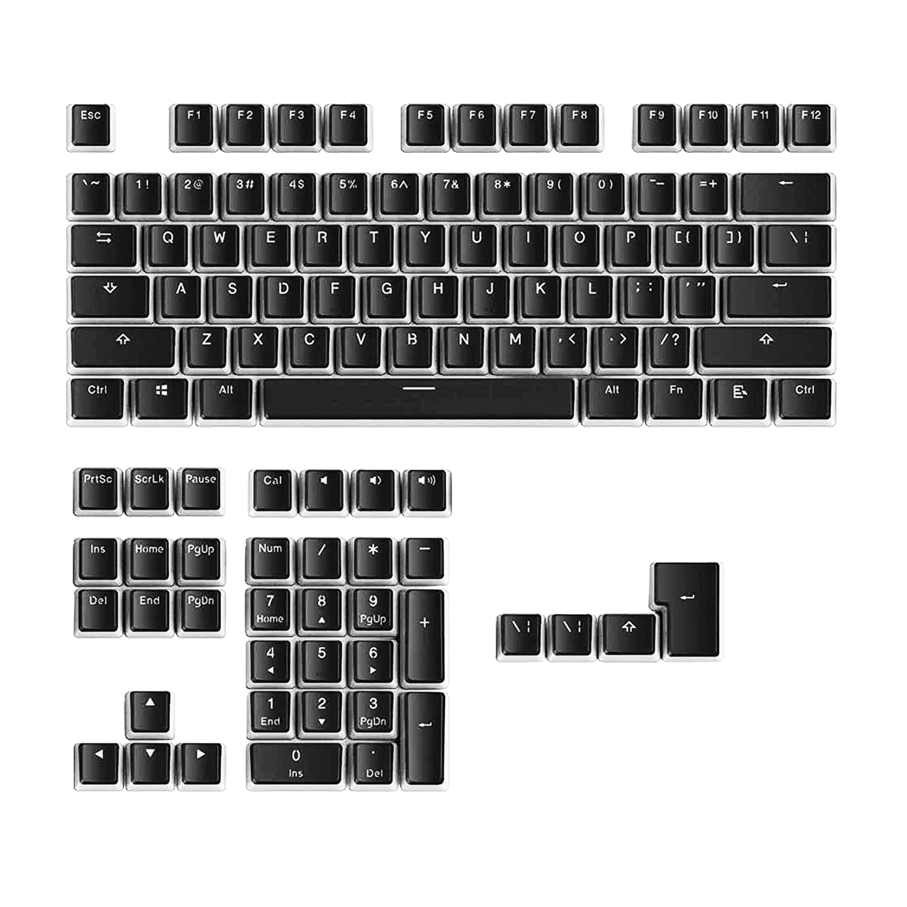 Pudding Keycaps PBT Keycaps Doubleshot Backlit Keyset OEM Profile for ...