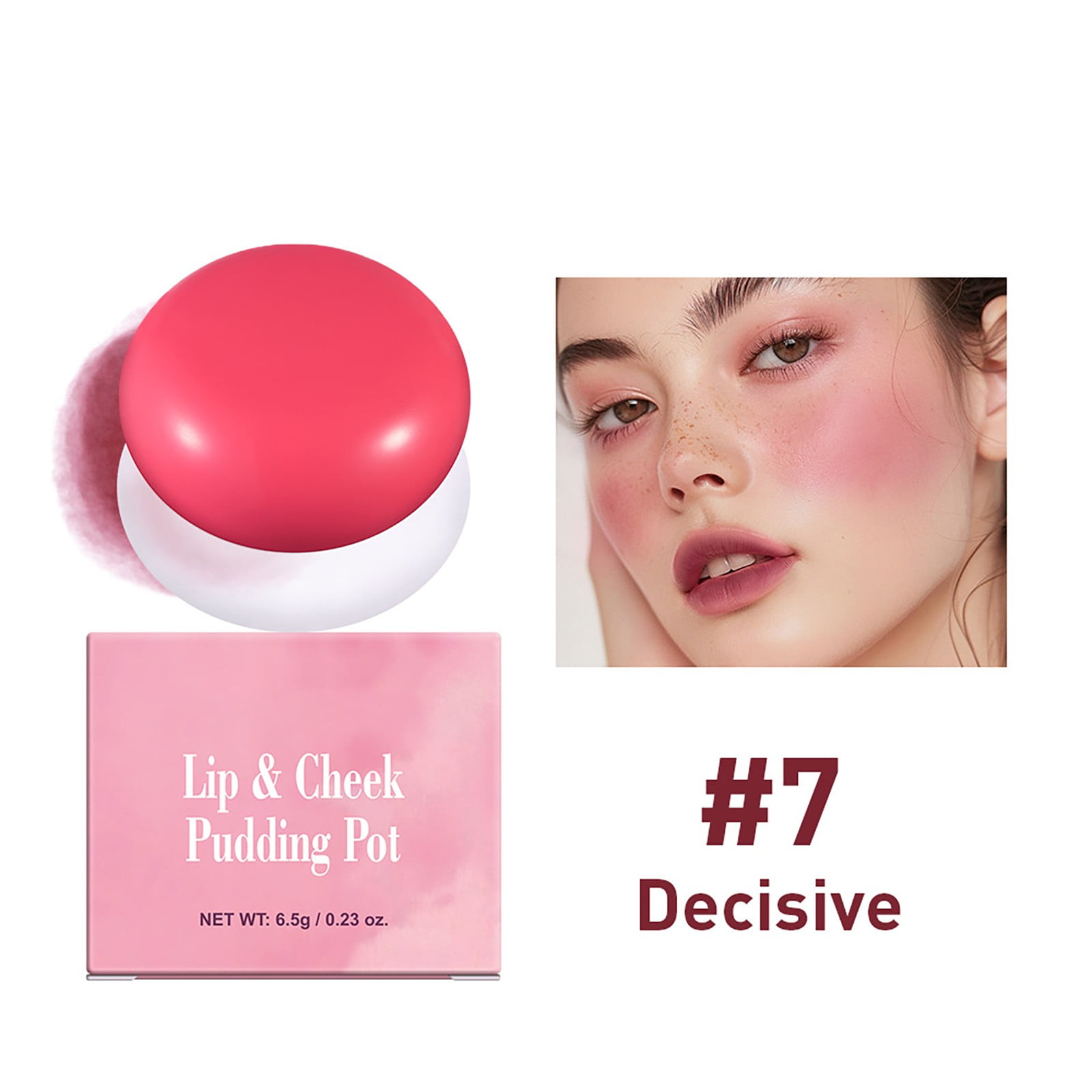 Pudding Lip Mud Blush G - Lip and Cheek Blurry Pot Four Color Lip Clay ...