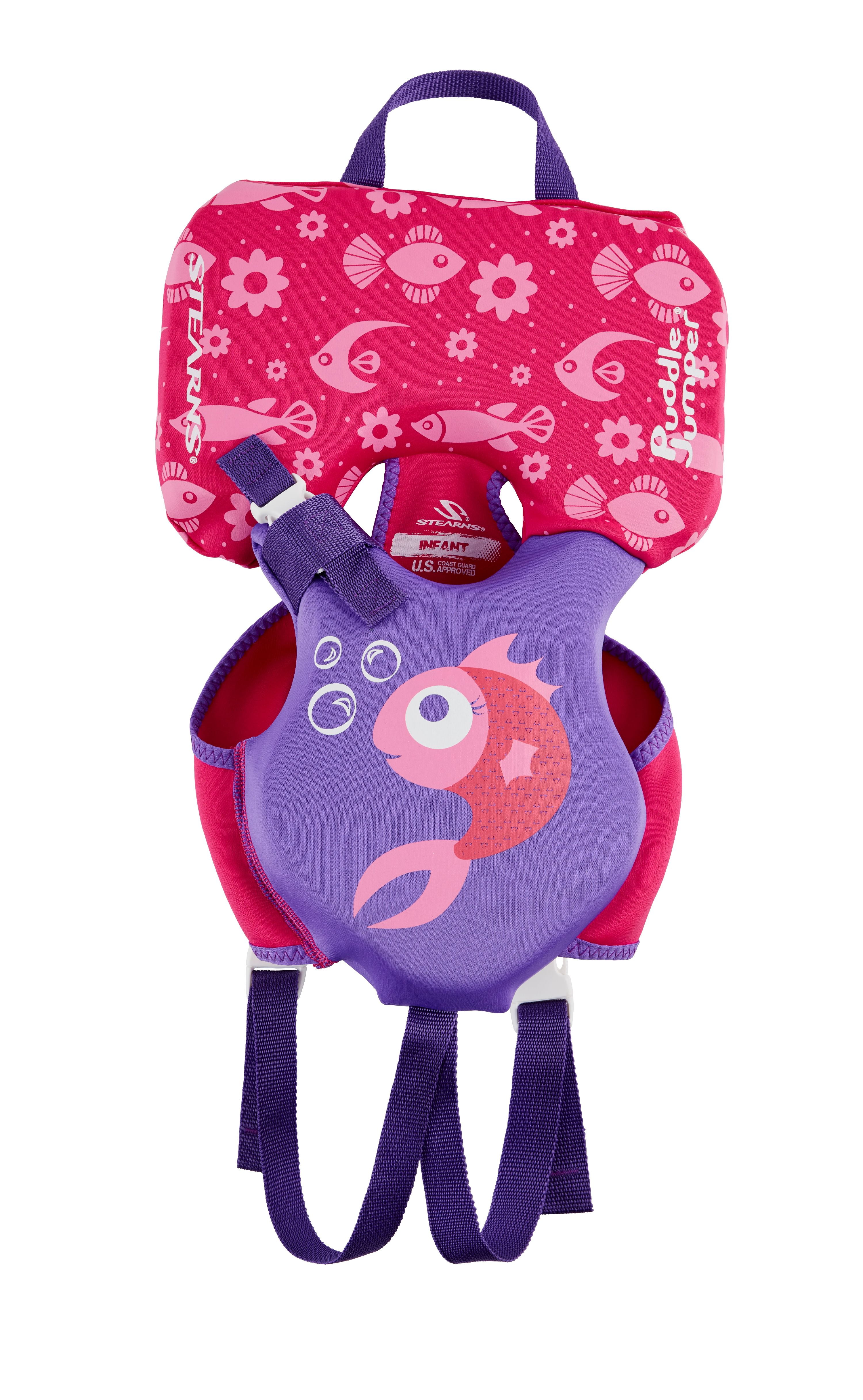 Puddle Jumper Kids Hydroprene Life Vest for Infants Under 30 Pounds, Pink Fish - Walmart.com