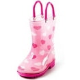 Puddle Play Children's Girls' Hearts Shapes Printed Waterproof Easy-On ...