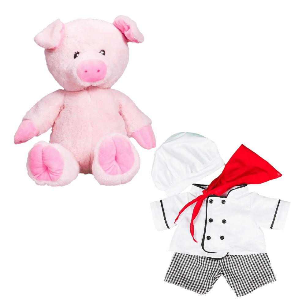 Pudge the Pig Plush Toy in Chef Costume - 16 Inch Culinary Stuffed ...