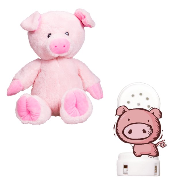 Pudge Pig Stuffed Toy with Pre-Recorded Pig "Oink, Oink" Sound - 16 ...