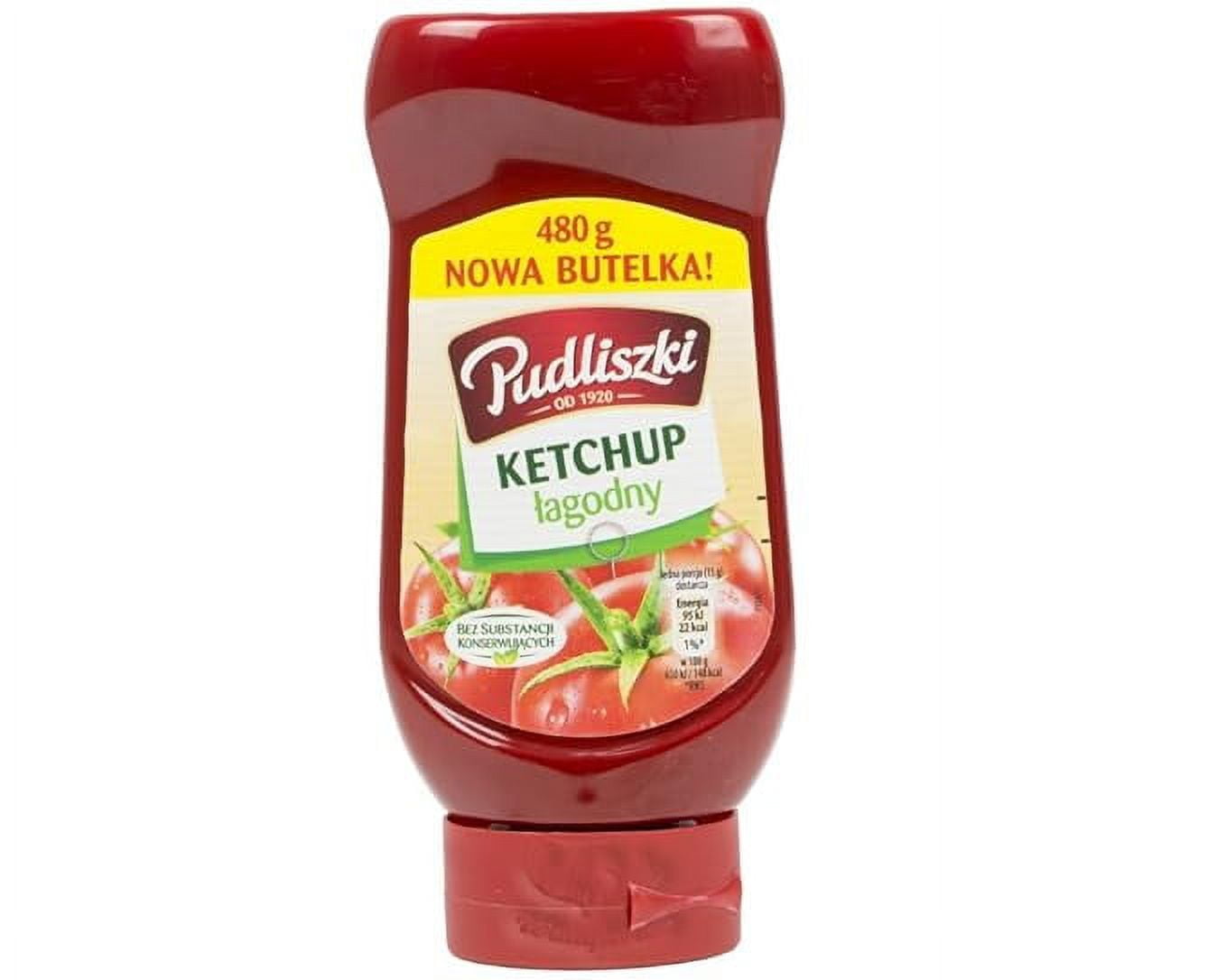 Pudliszki Ketchup Lagodny Najsmaczniejszy Mild Ketchup 480g Bottle ...
