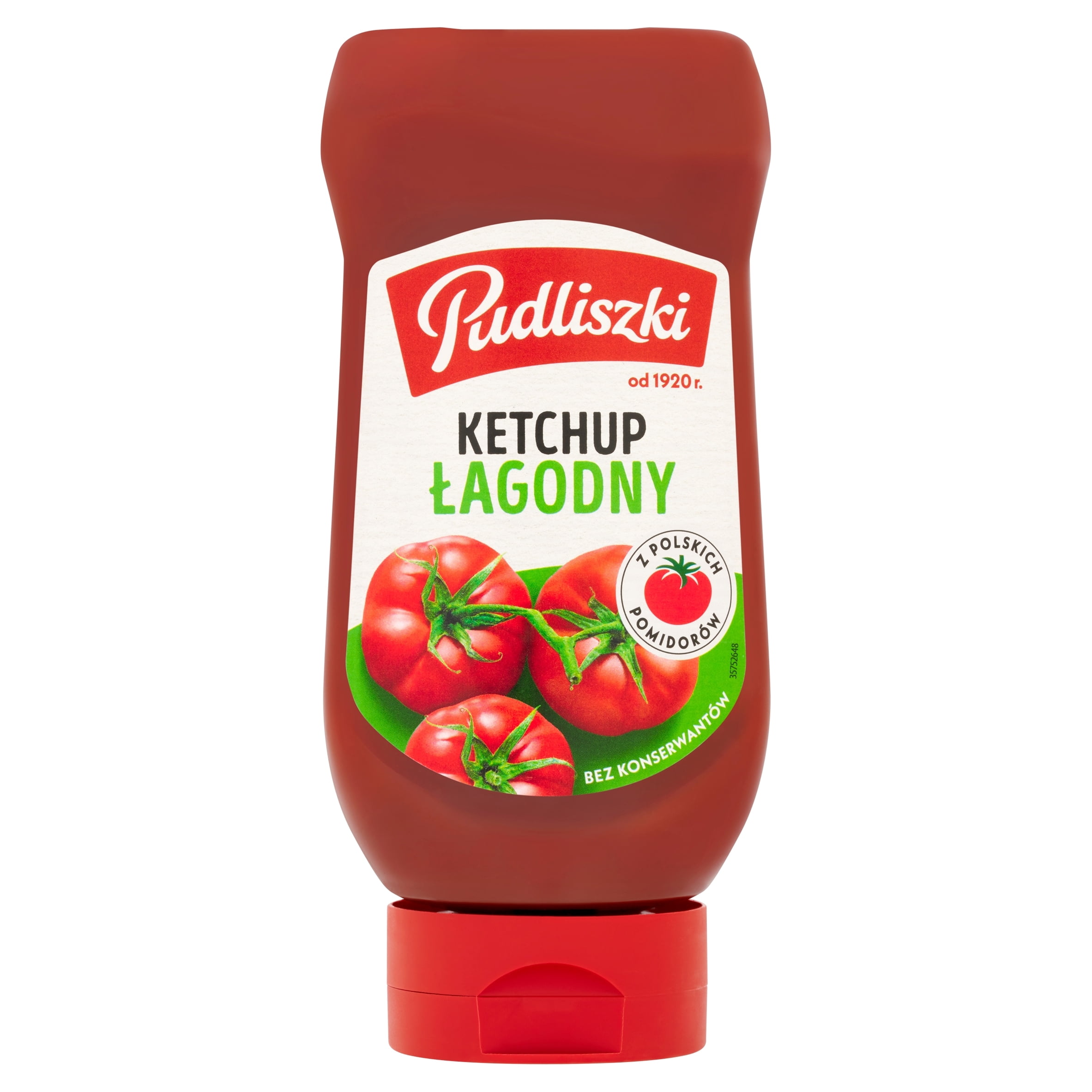 Pudliszki Ketchup Lagodny Najsmaczniejszy Mild Ketchup 480g Bottle ...