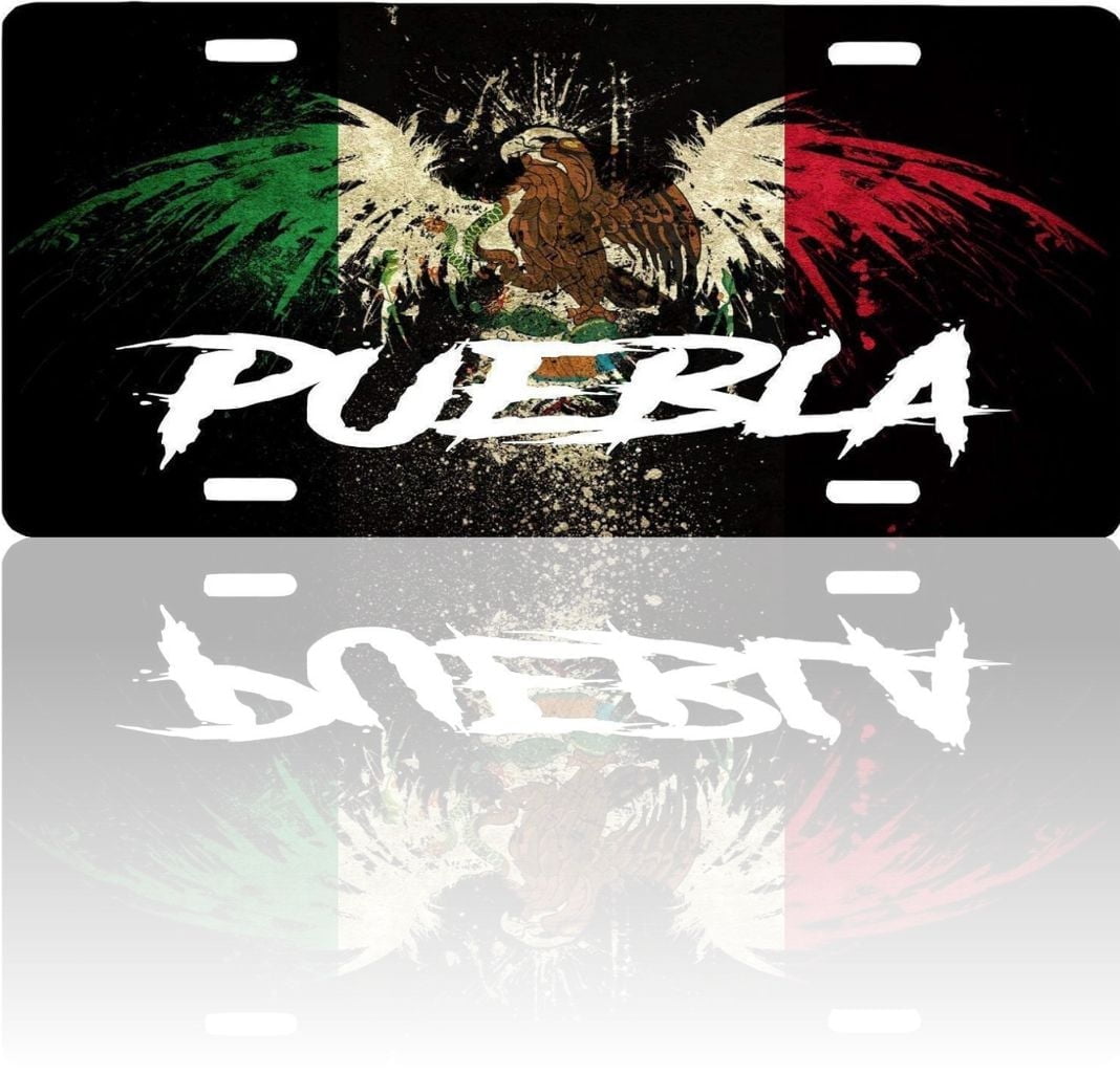 Puebla Mexico Aluminum Vanity Novelty License Plate Placa, 6" x 12 ...