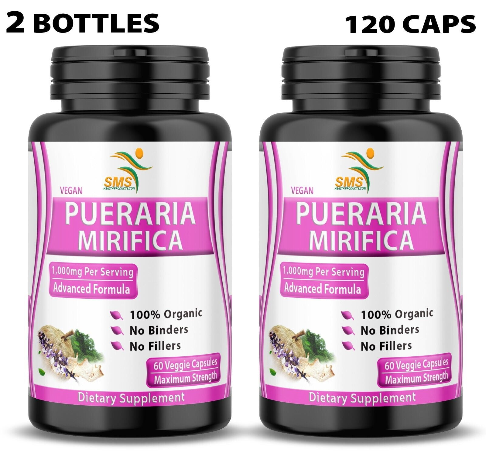 Pueraria Mirifica 5000mg Dietary Supplement, Organic, 120 Veggie ...