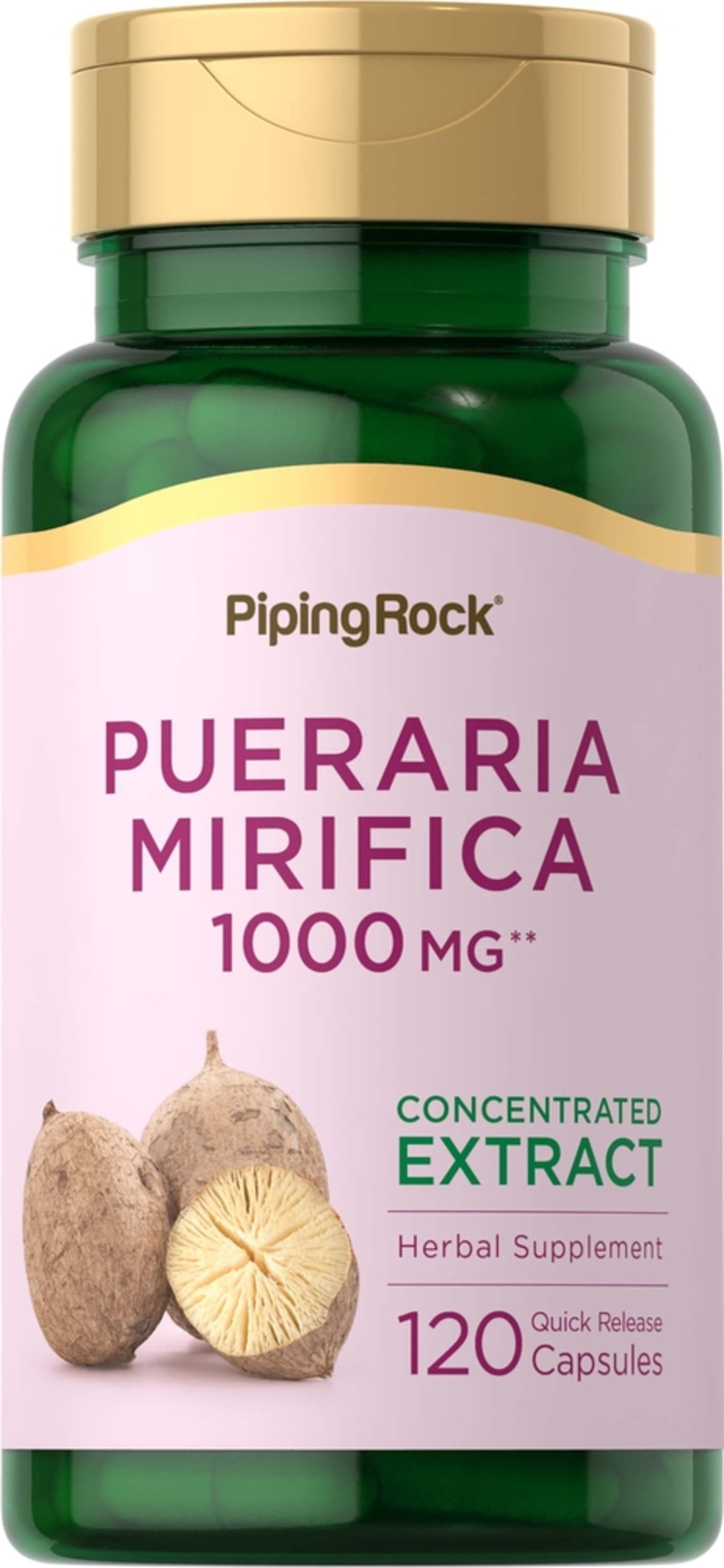 Piping Rock Pueraria Mirifica Extract 1000mg Herbal Supplement | 120 ...