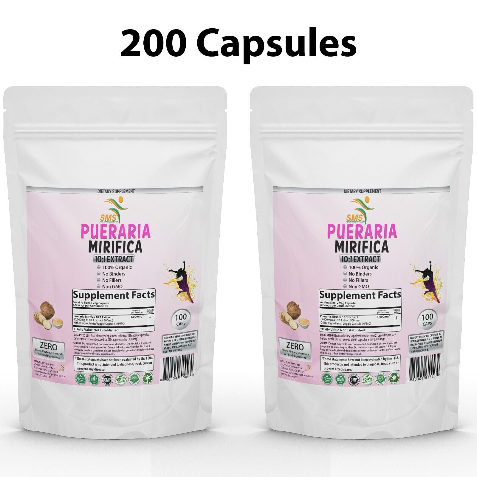 Pueraria Mirifica Kwao Krua Kao 5000mg Women's Health 200 Capsules ...