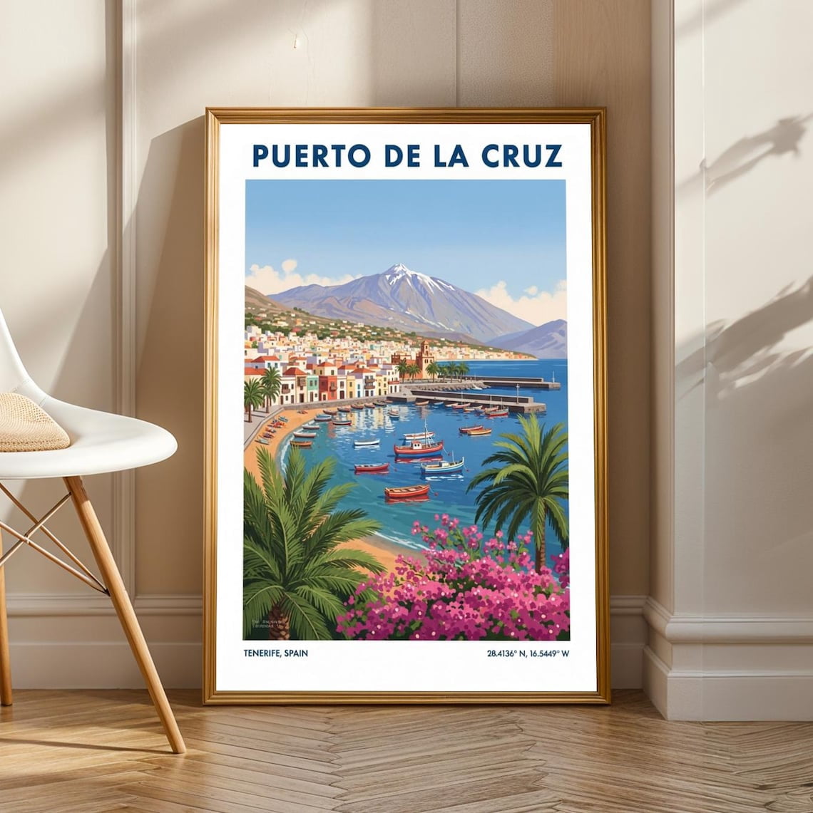 Puerto De La Cruz Poster - Spain Poster - Spanish Coastal Art ...
