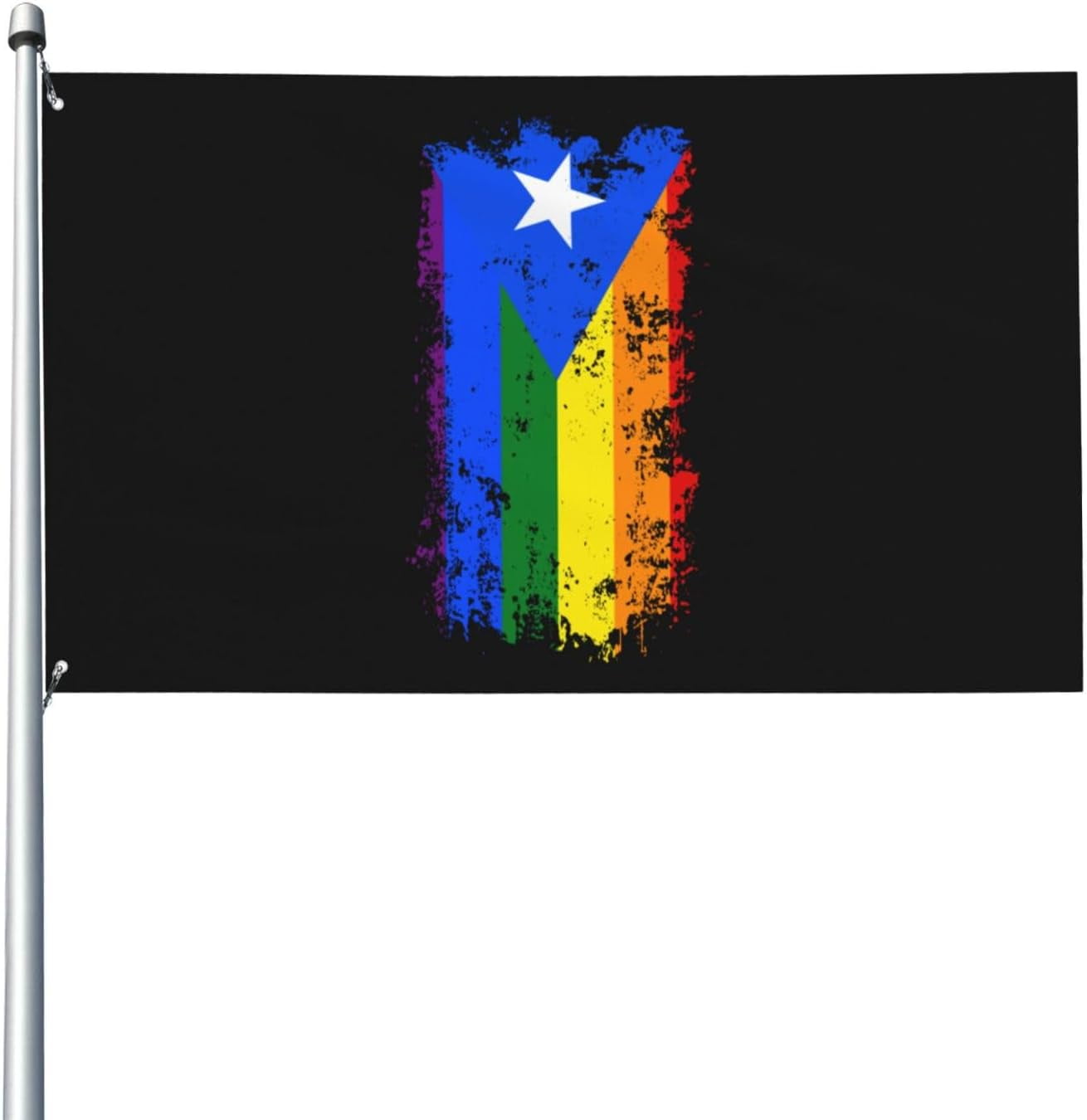 Puerto Lgbt Gay Puerto Rico Rainbow Flag Flag Banner Flags Garden Flag ...