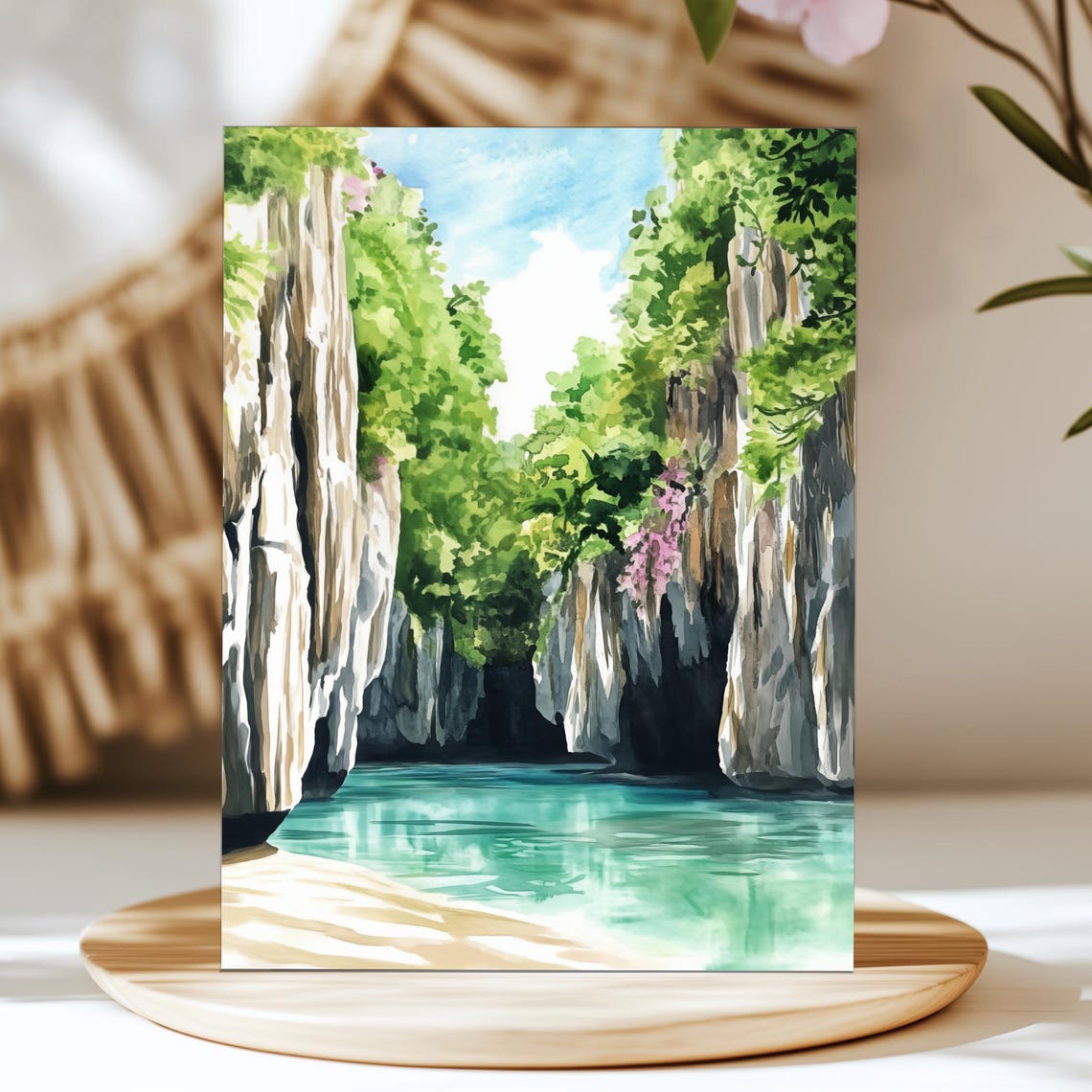 Puerto Princesa River Print, Tropical Filipino Coastal Wall Art ...