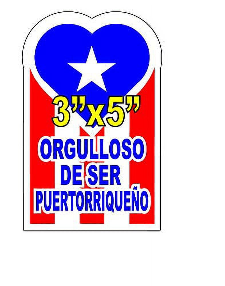 Puerto RICO Flag Sticker (Pack of 2) Decal, Bandera Boricua Puerto Rican Flag - Walmart.com