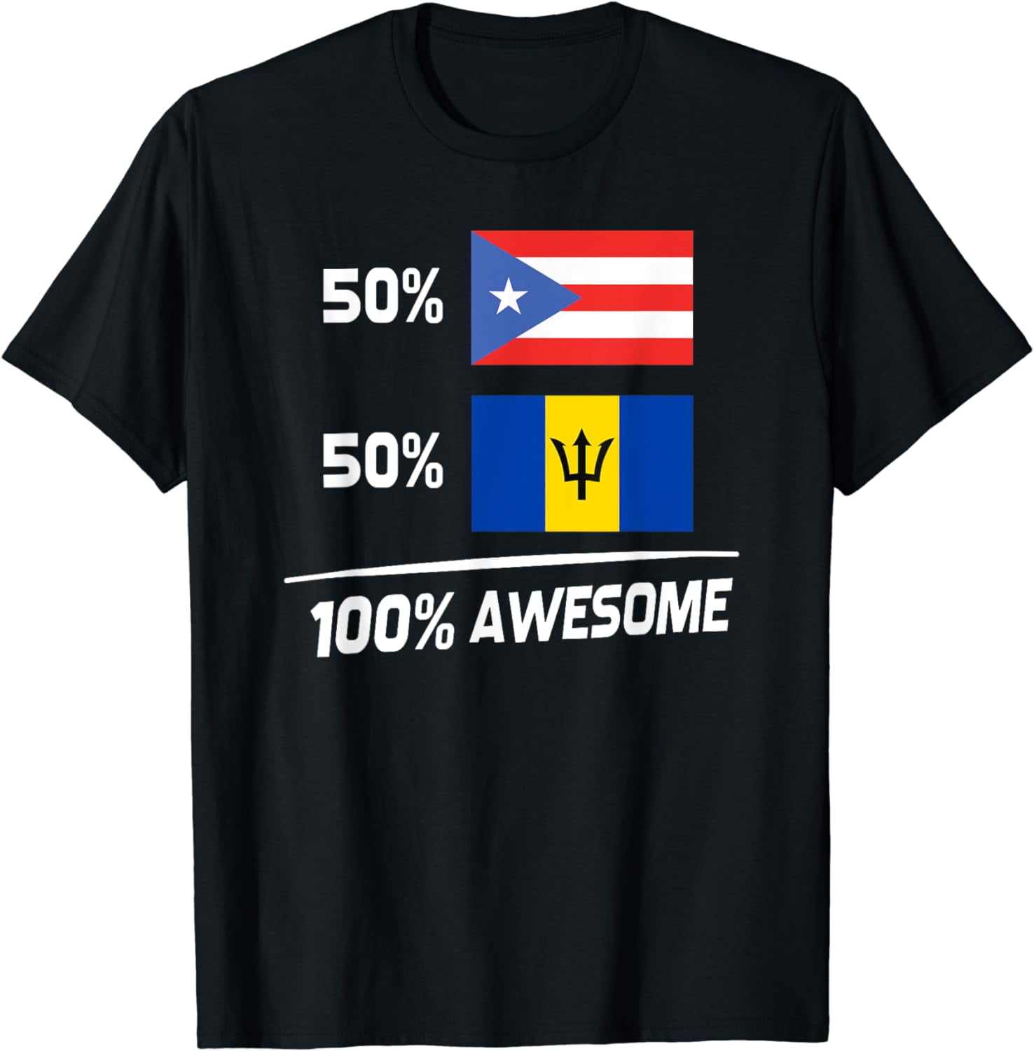 Puerto Rican Barbadian Flag Puerto Rico Barbados T-Shirt - Walmart.com