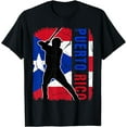 Puerto Rican Baseball Player Puerto Rico Flag Baseball Fans T-Shirt - Walmart.com