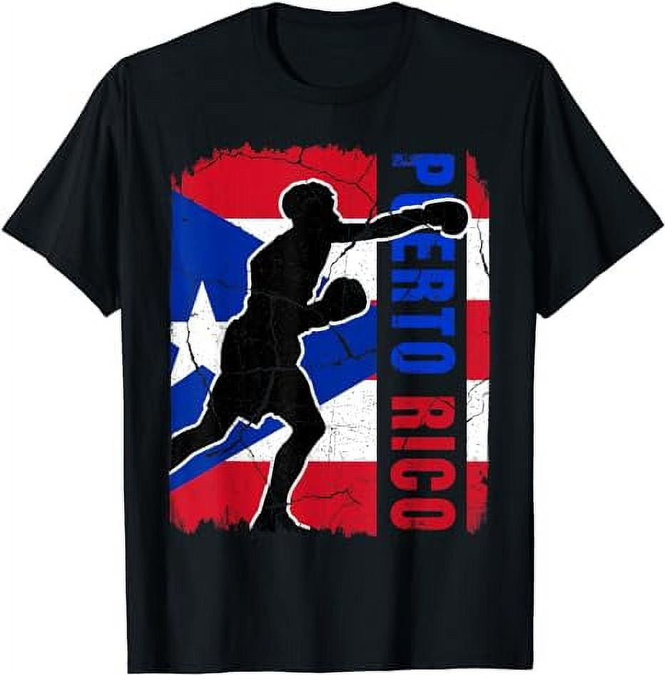 Puerto Rican Boxing Team Puerto Rico Flag Boxing Gloves T-Shirt ...