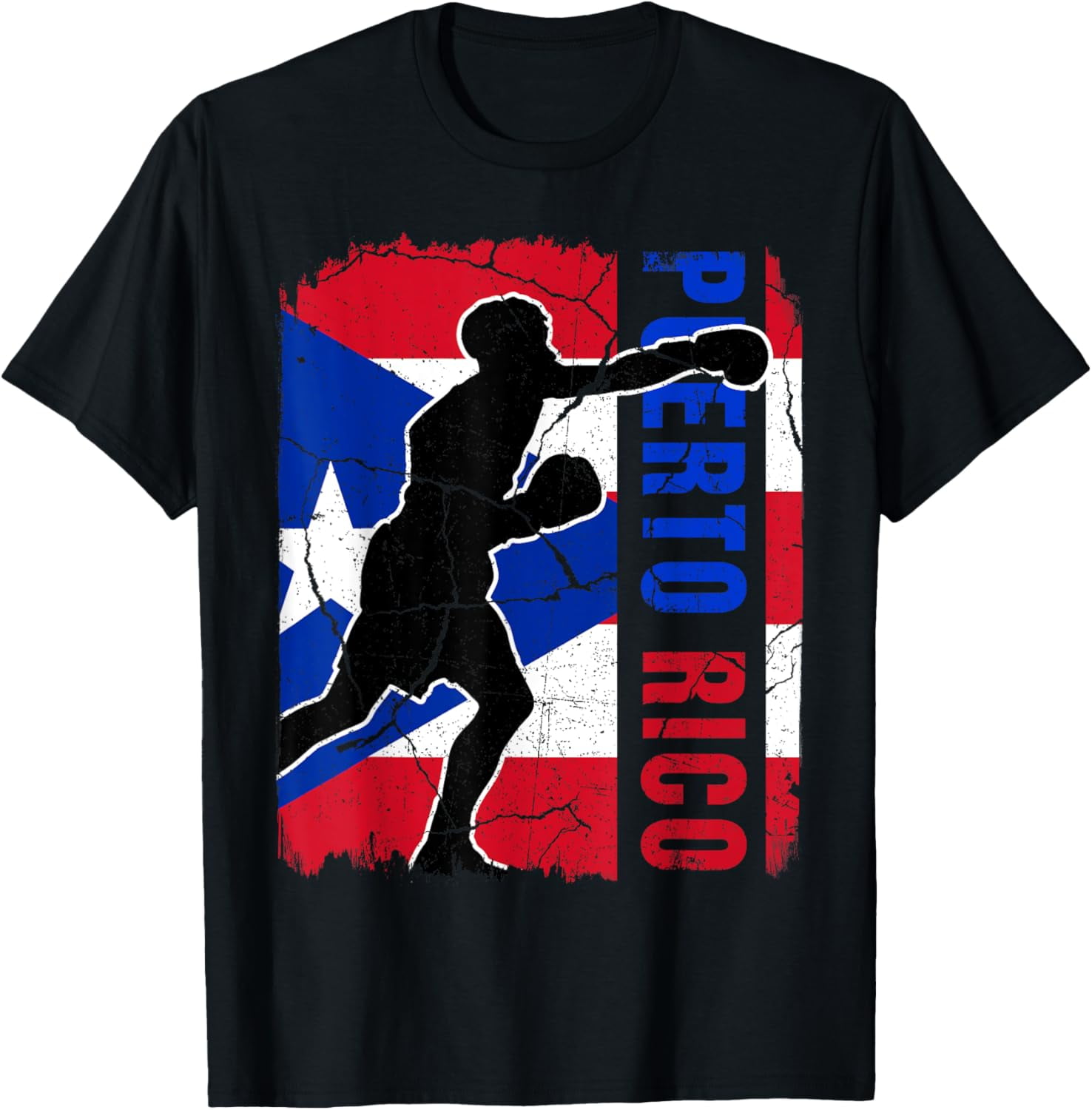Puerto Rican Boxing Team Puerto Rico Flag Boxing Gloves T-Shirt ...