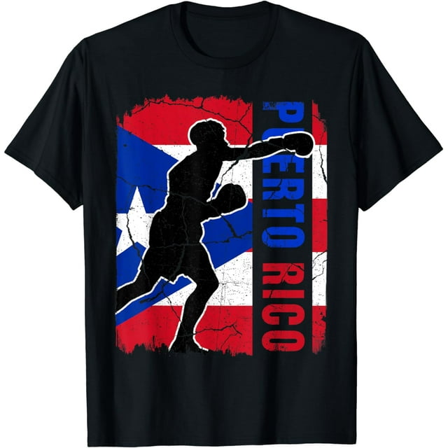 Puerto Rican Boxing Team Puerto Rico Flag Boxing Gloves T-Shirt ...