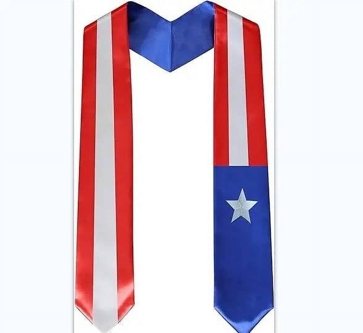 Puerto Rican Flag Graduation Stole/Sash/Scarf. - Walmart.com