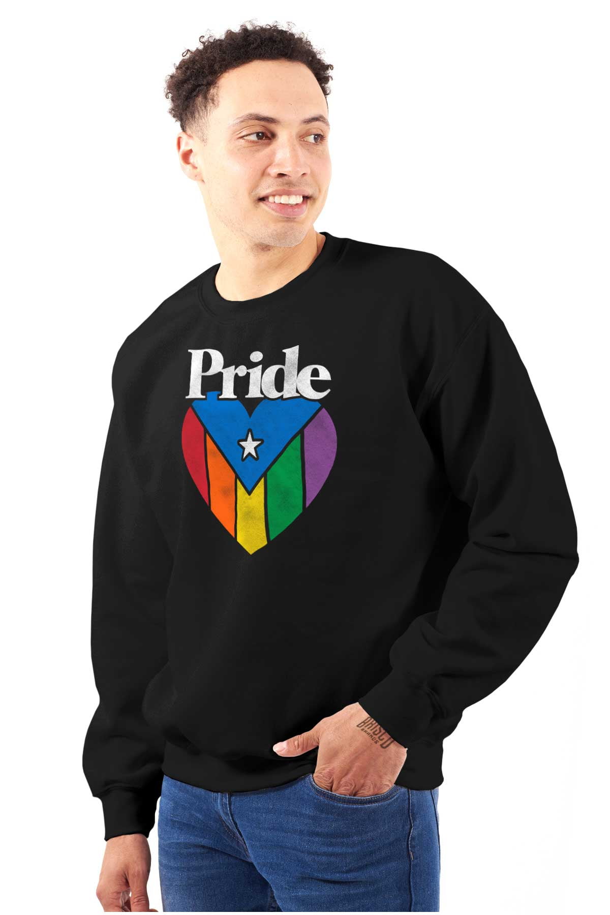 Puerto Rican Flag LGBTQ Pride Support Sweatshirt for Men or Women ...