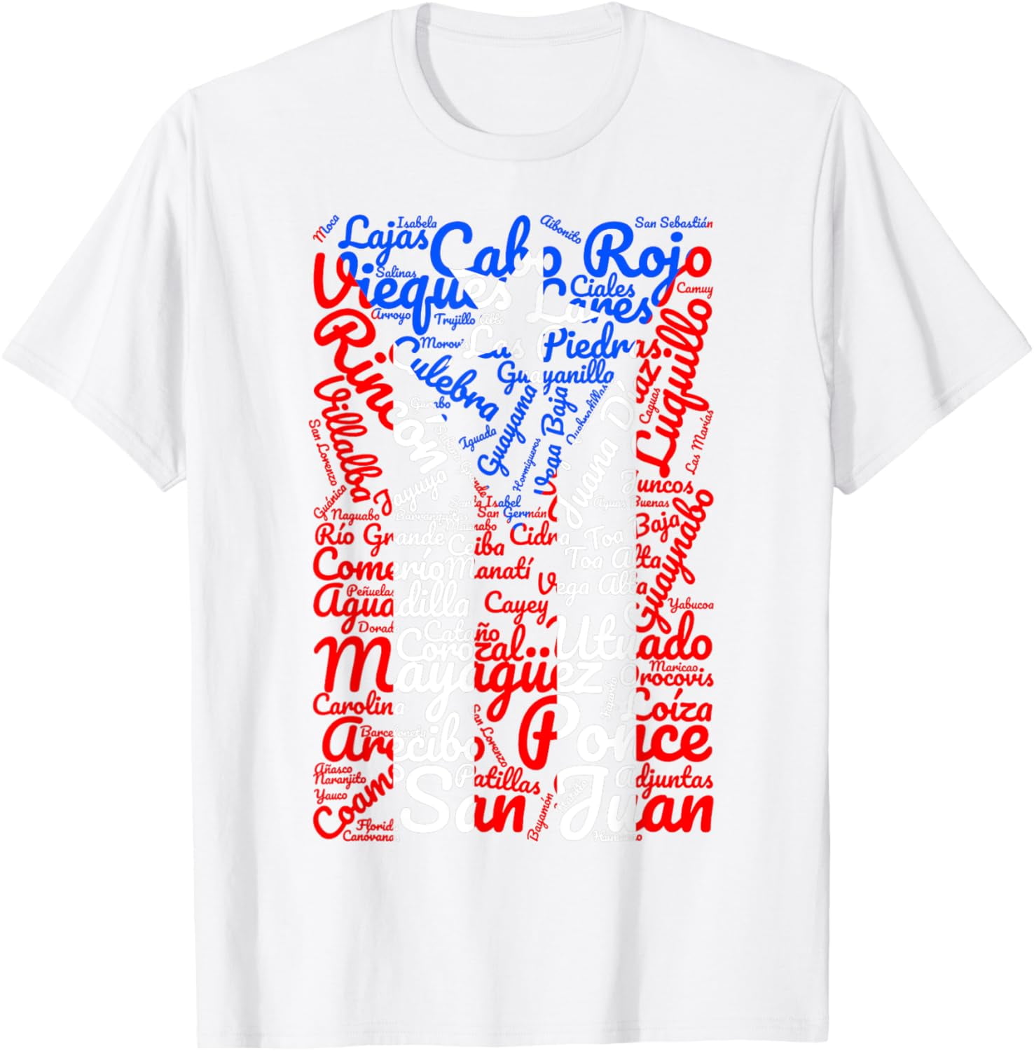 Puerto Rican Flag Shirt Towns And Cities Of Puerto Rico T-ShirtMen and ...